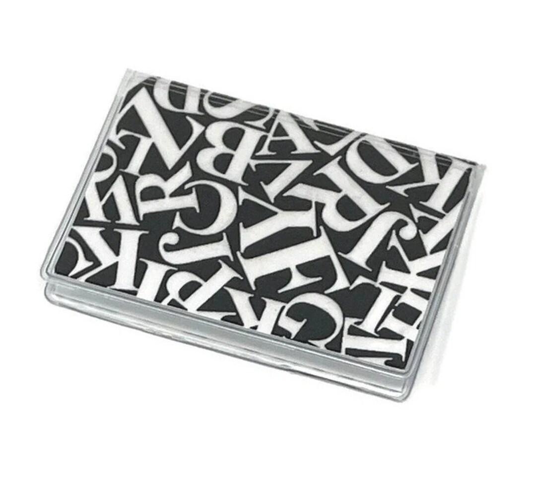Card Case Mini Wallet Alphabet Letters - Etsy