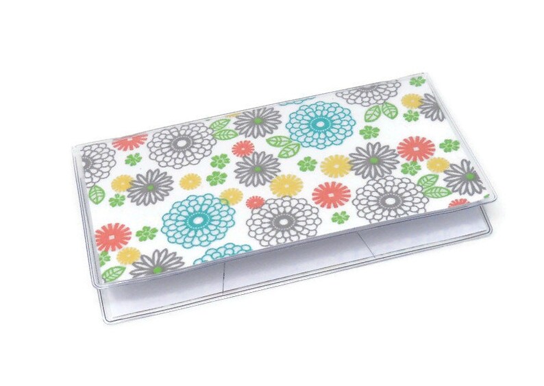 Checkbook Cover Tropical Flowers | Etsy