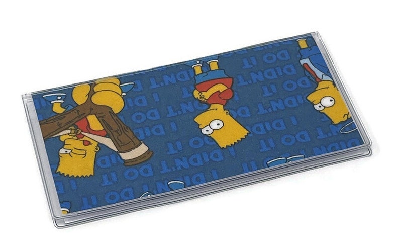 Bart Simpson Card Case Mini Wallet Checkbook Cover Passport - Etsy