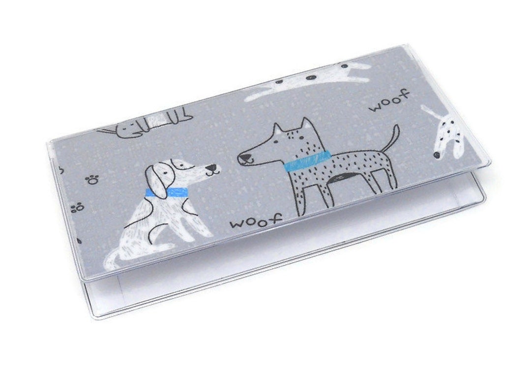 Checkbook Cover Sketched Pups - Etsy