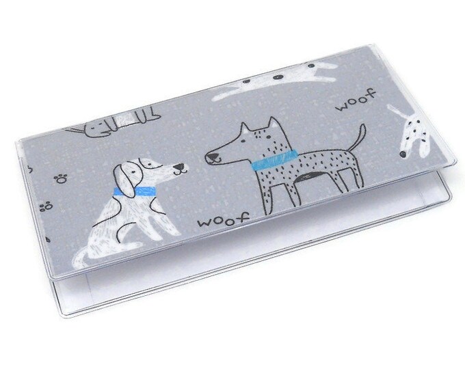 Checkbook Cover Sketched Pups - Etsy