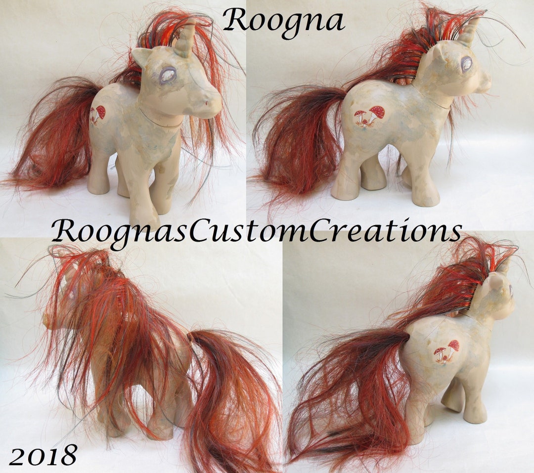 Zombie Red Cap Mushroom My Little Pony Custom, OOAK, Unicorn - Etsy