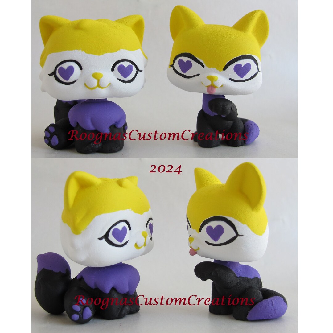 Non-binary Pride - Cat, Kitty, Kitten - Persian, Shorthair - Custom, Littlest Pet Shop, LPS ...