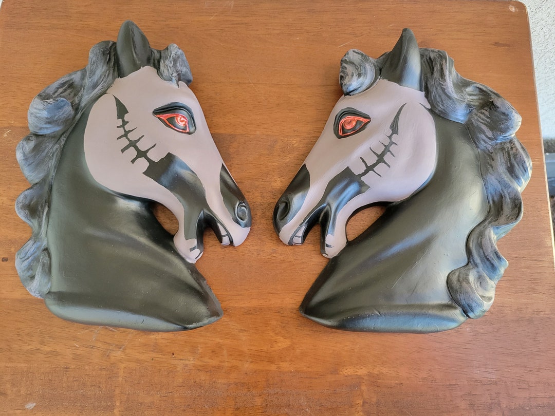 Horse Skulls, Skeleton Heads - Gothic, Goth - Halloween - Wall Decor - Etsy