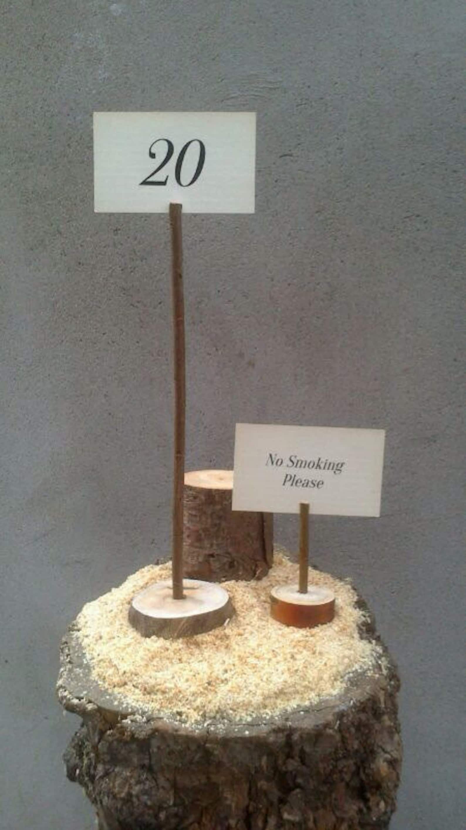 12 Wooden Table Number Holders Wedding Rustic / Shabby - Etsy Portugal