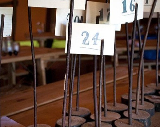 20 Wooden Table Number Holders - Wedding - Rustic / Shabby Chic ...