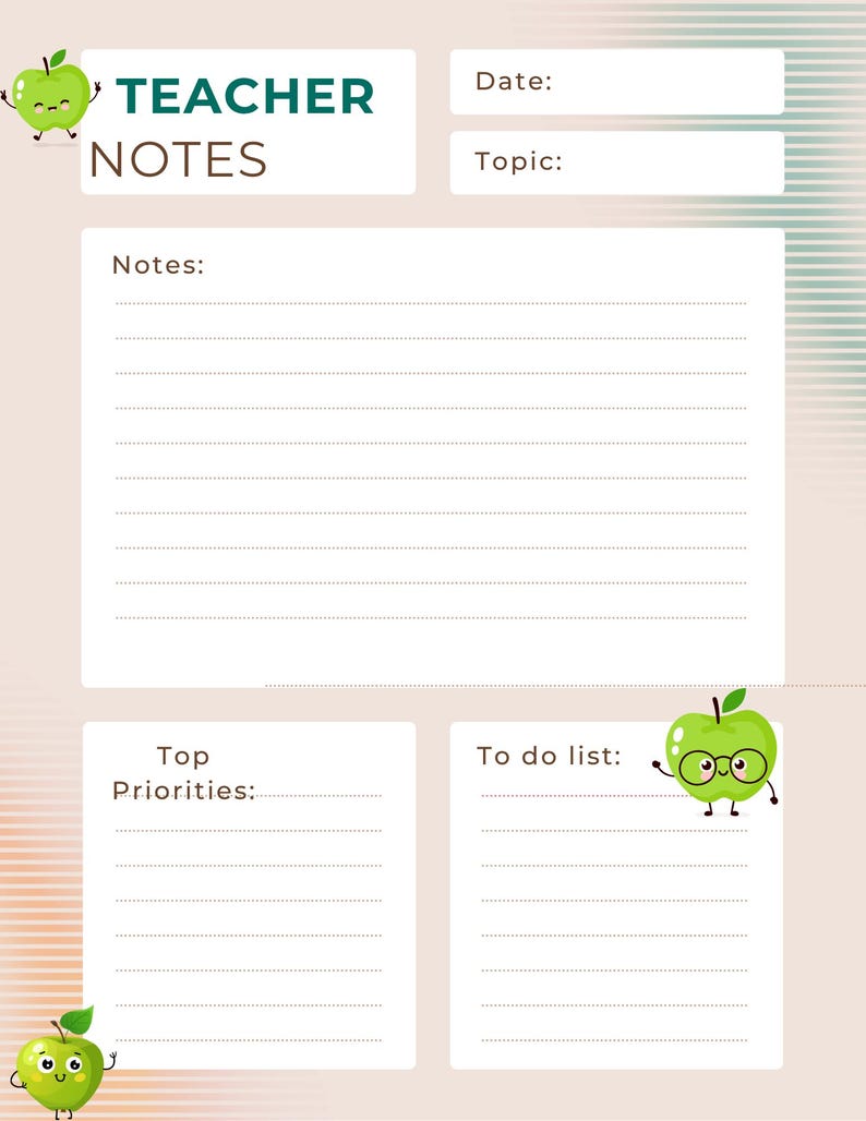 Teacher's Notepad - Etsy