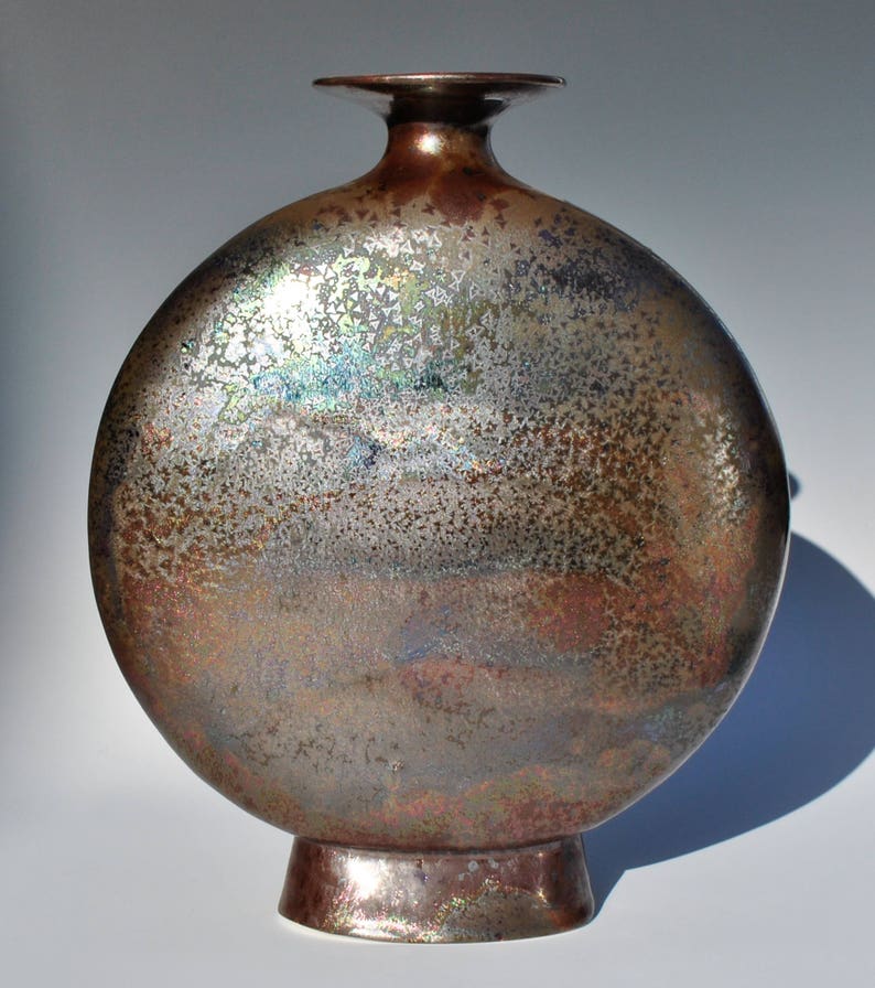 Iridescent Bronze Copper Crystalline Glazed Pottery Porcelain Vase - Etsy