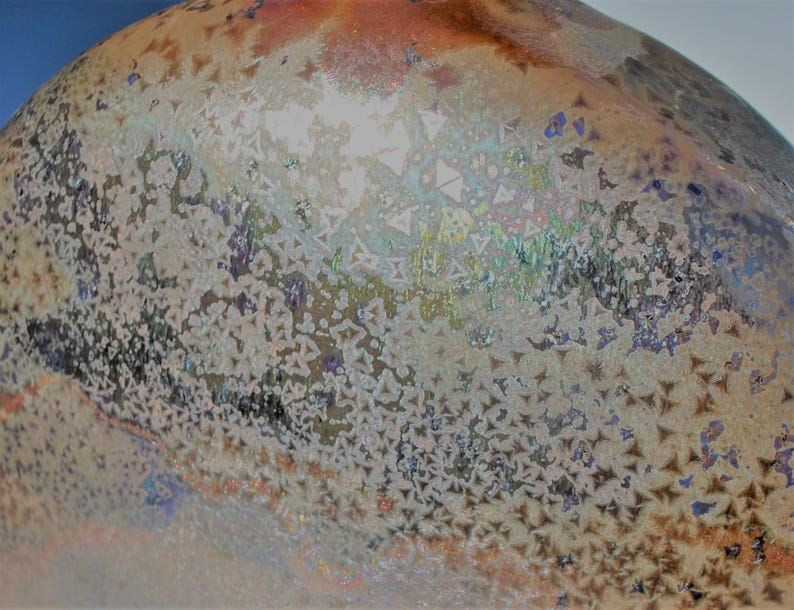 Iridescent Bronze Copper Crystalline Glazed Pottery Porcelain Vase - Etsy