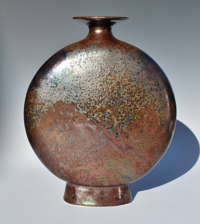 Iridescent Bronze Copper Crystalline Glazed Pottery Porcelain Vase - Etsy