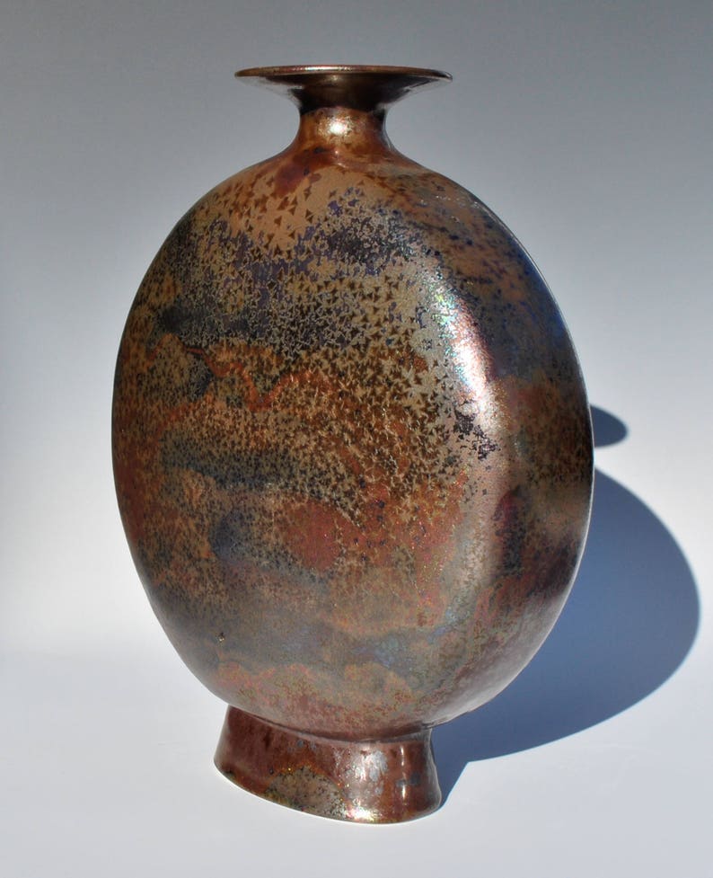 Iridescent Bronze Copper Crystalline Glazed Pottery Porcelain Vase - Etsy