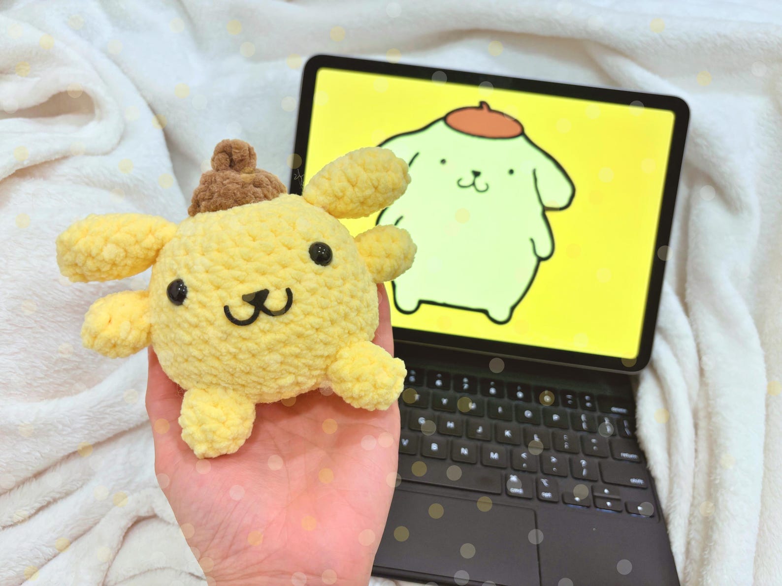 Pompompurin Crochet Plush: Handmade Amigurumi Sanrio Lover Gift ...