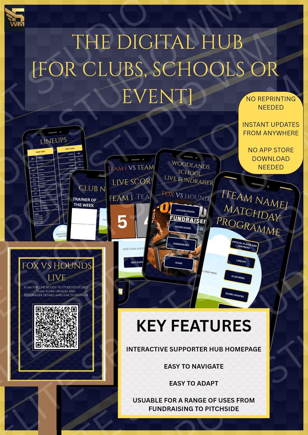 Digital Event Hub & Matchday Programme Template/interactive Sports App ...