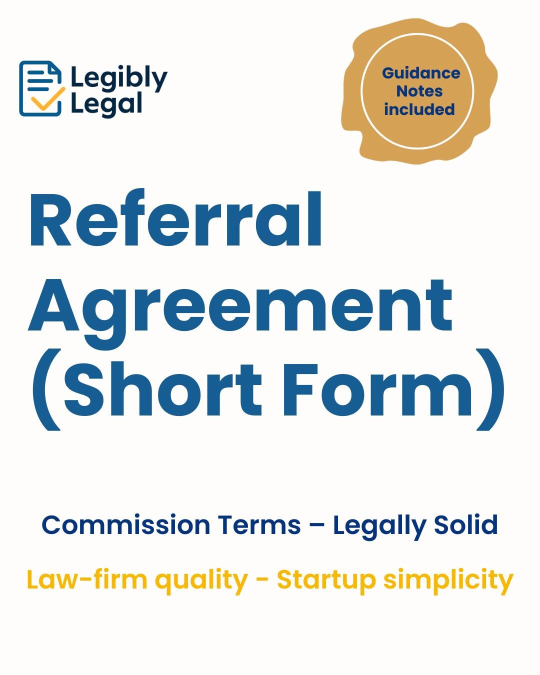 Short Form Referral Agreement Template | Affiliate Marketing Contract ...
