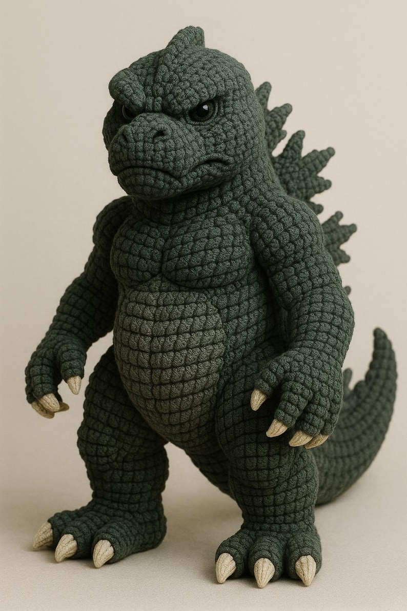 Godzilla Amigurumi Crochet Pattern - Big Plush Dinosaur Toy PDF ...