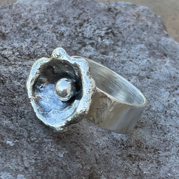 Cast Silver Ring - Etsy