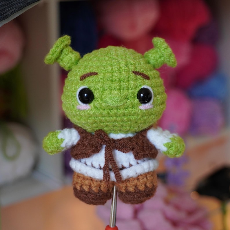 Crochet Shrek PDF Pattern - Amigurumi Pattern, Crochet Keychain - Etsy