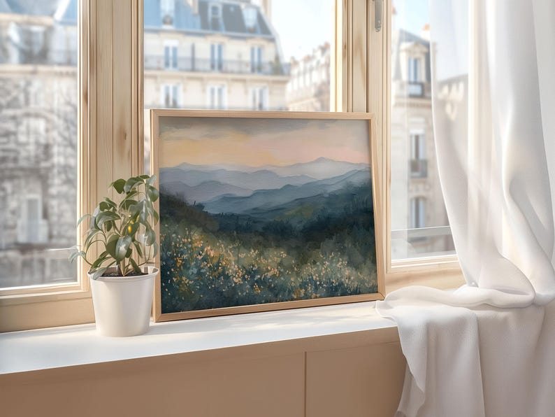 Smoky Mountains Spring Flowers Canvas Art Print: Appalachian Landscape ...