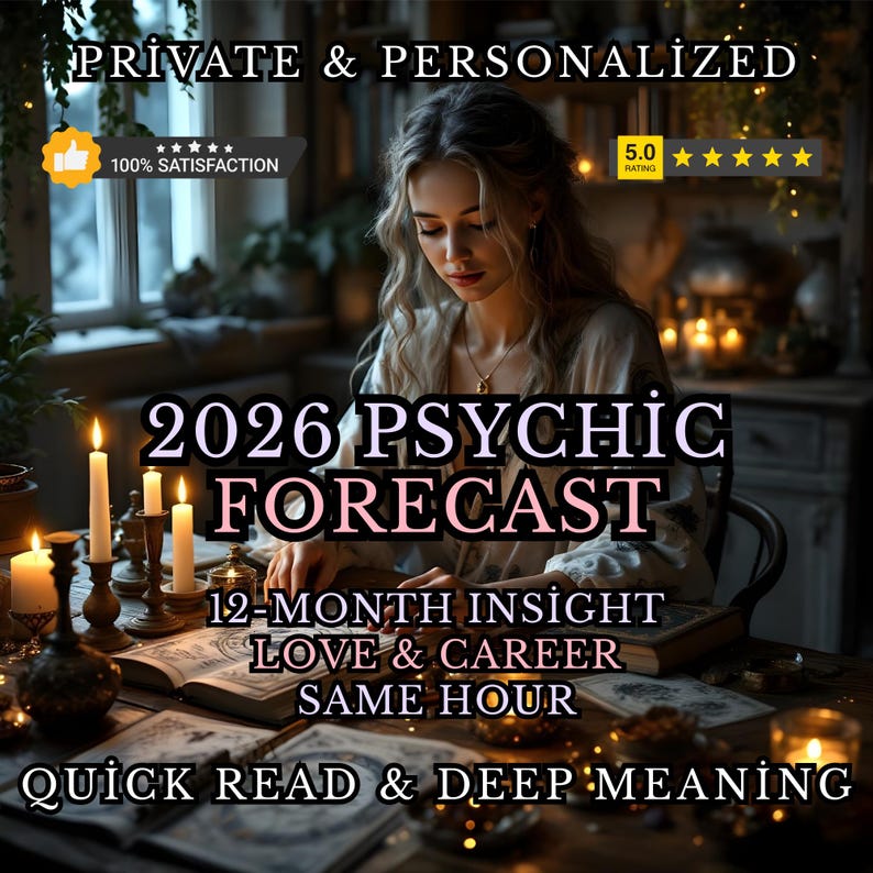 2026 Psychic Reading | 12-month Forecast: Love, Career (digital PDF ...