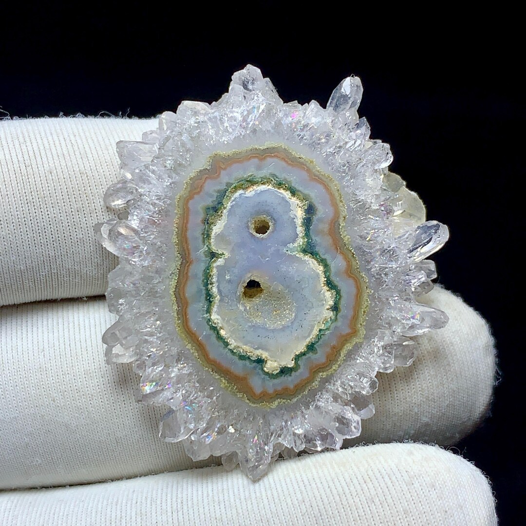 Rare Amethyst Stalactite Polished Slice - 38.45 Cts 35x30x4.9 MM ...
