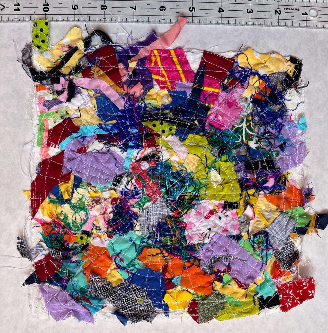 Fabric Scrap Collage - Etsy
