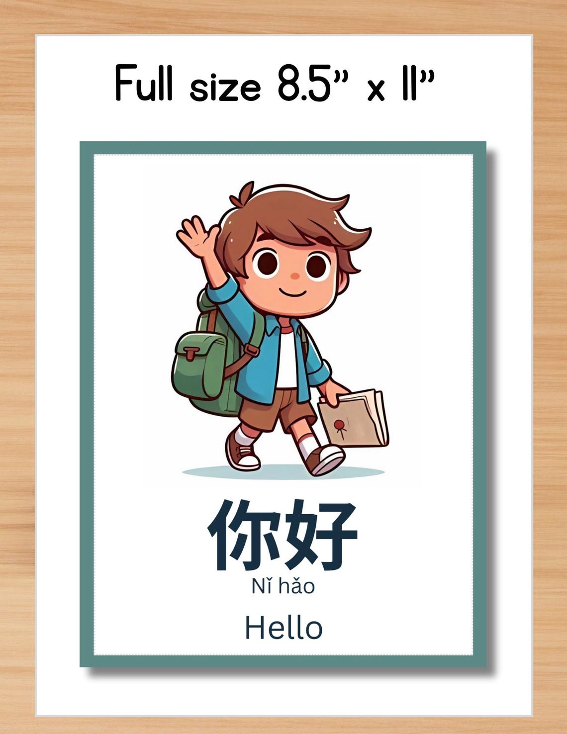 Mandarin Chinese Flashcards for Kids: Beginner Phrases (printable Cards ...