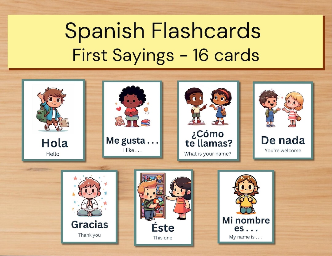 Spanish First Phrases Flashcards: Bilingual Learning for Kids (PDF ...