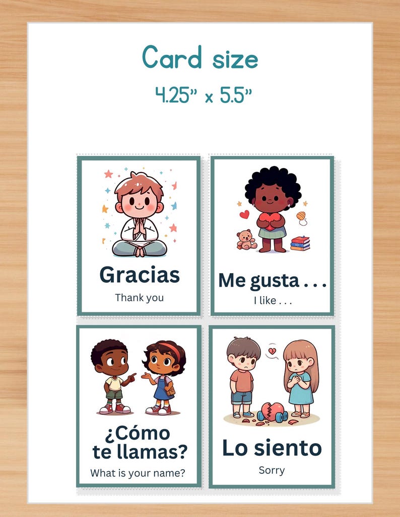 Spanish First Phrases Flashcards: Bilingual Learning for Kids (PDF ...