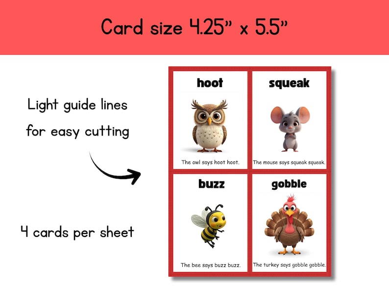 Farm Animal Flashcards: ESL English Learning, Sounds & Sentences (32 ...