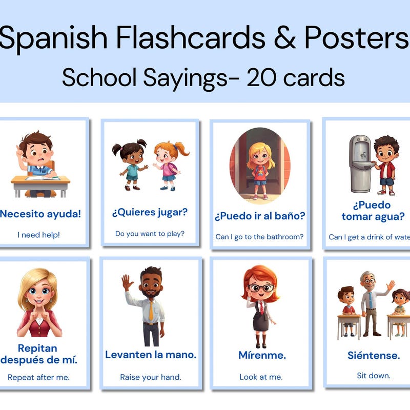 English Class in Spanish - Etsy Canada