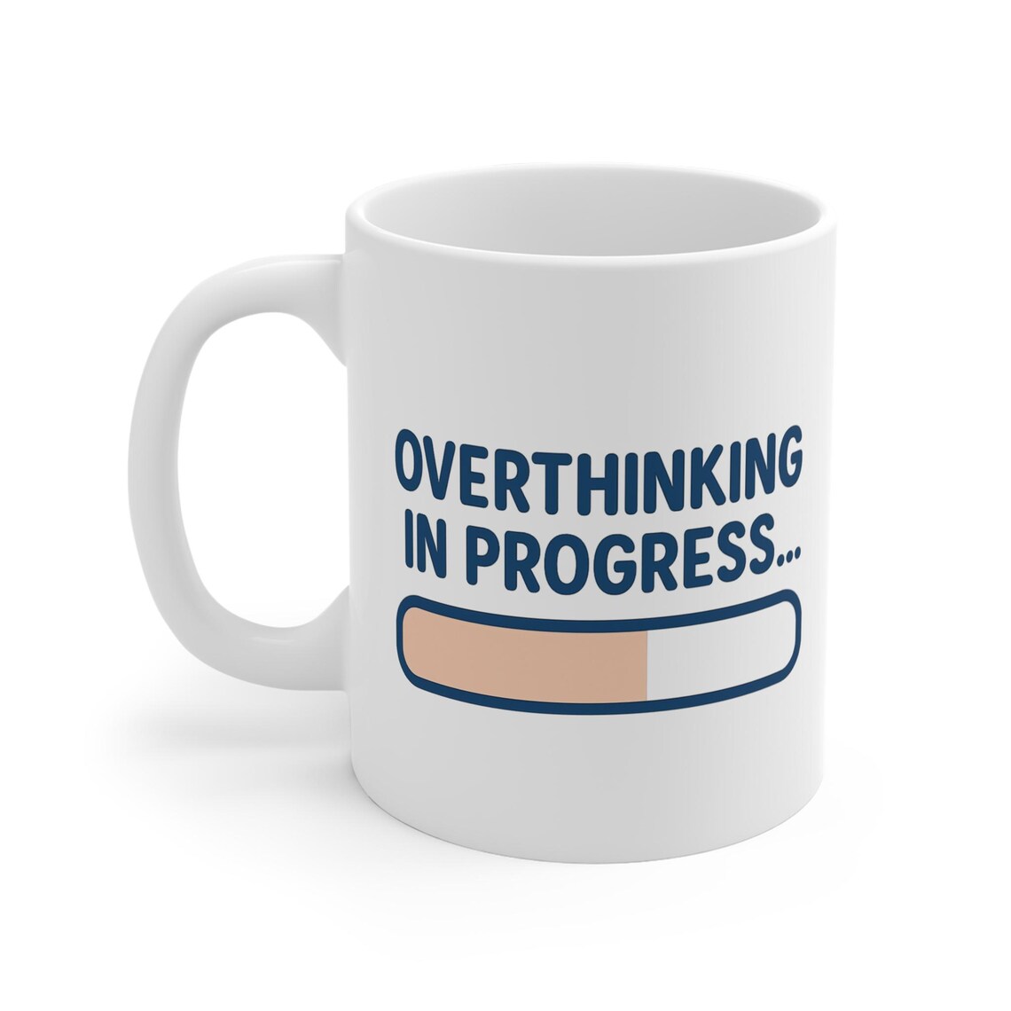 Overthinking in Progress Funny Gen Z Mental Health Coffee Mug - Etsy