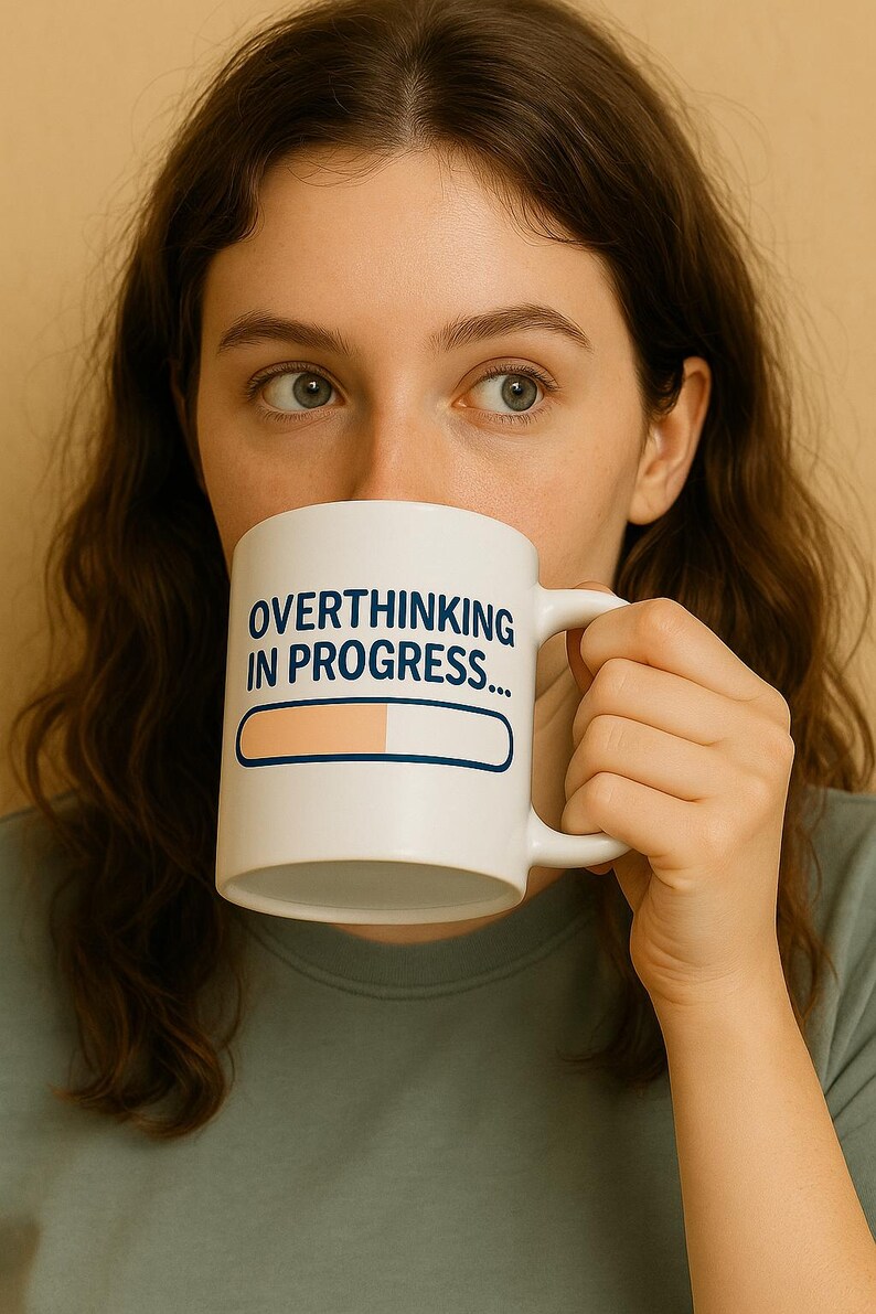 Overthinking in Progress Funny Gen Z Mental Health Coffee Mug - Etsy