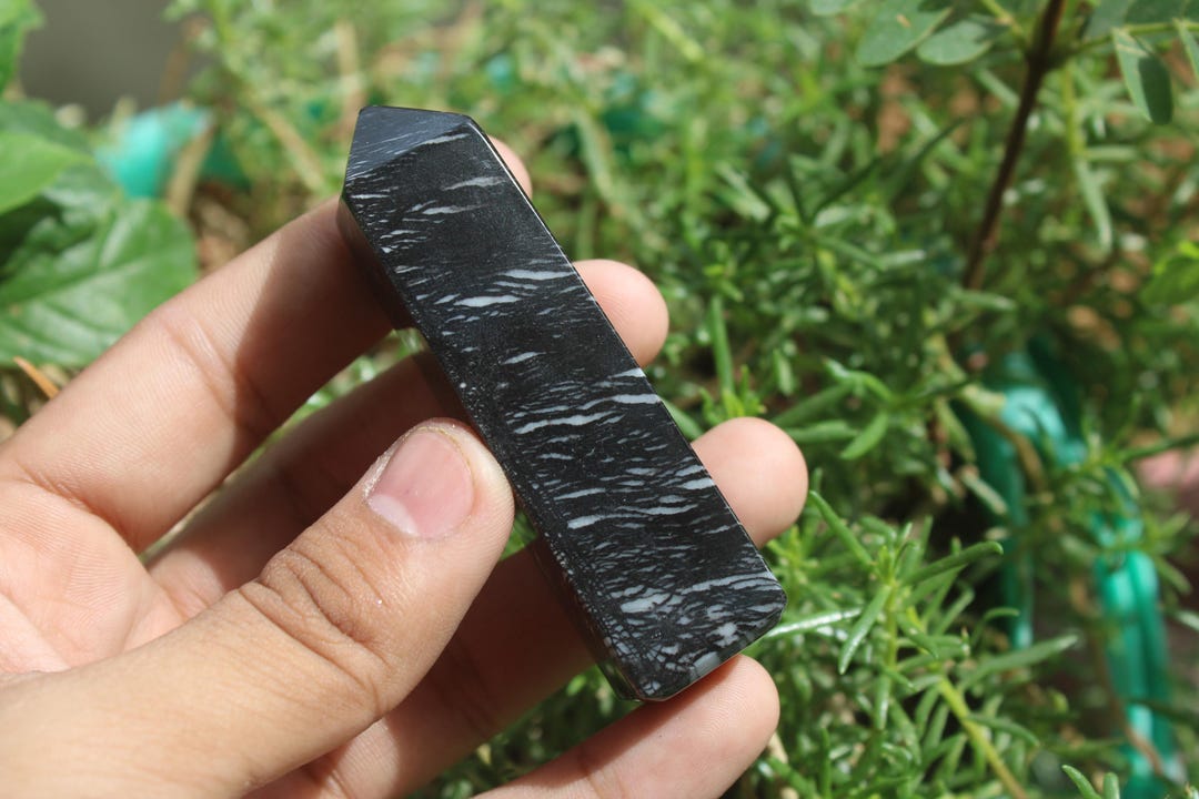Spider Web Jasper Tower: Natural High Polish Crystal Display Stone ...