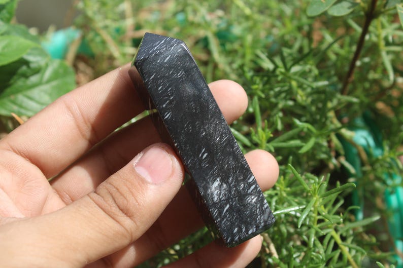 Spider Web Jasper Tower: Natural High Polish Crystal Display Stone ...