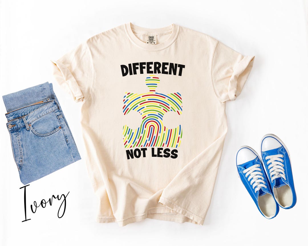 Different Not Less Autism Shirt, Neurodiversity Puzzle Shirt, Autism ...
