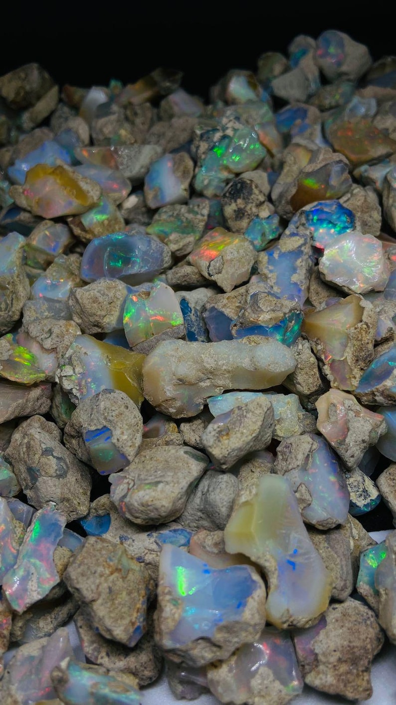 Ethiopian Opal Raw Bulk Lot: Natural Fire Opal Gemstone Rough - 1kg - Etsy