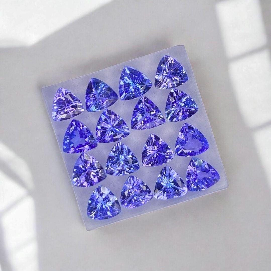 Faceted Trillion Cut Natural Tanzanite Gemstone, Loose Stone Lot for ...