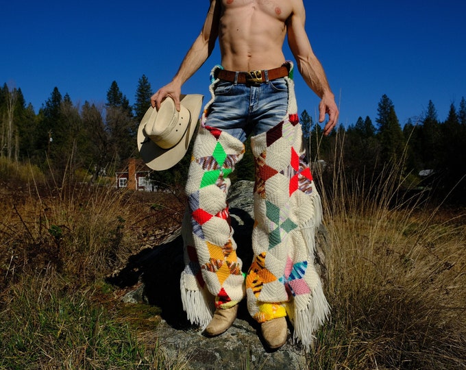Crochet Chaps Stars and Fringe Unisex Cowpeople L - Etsy