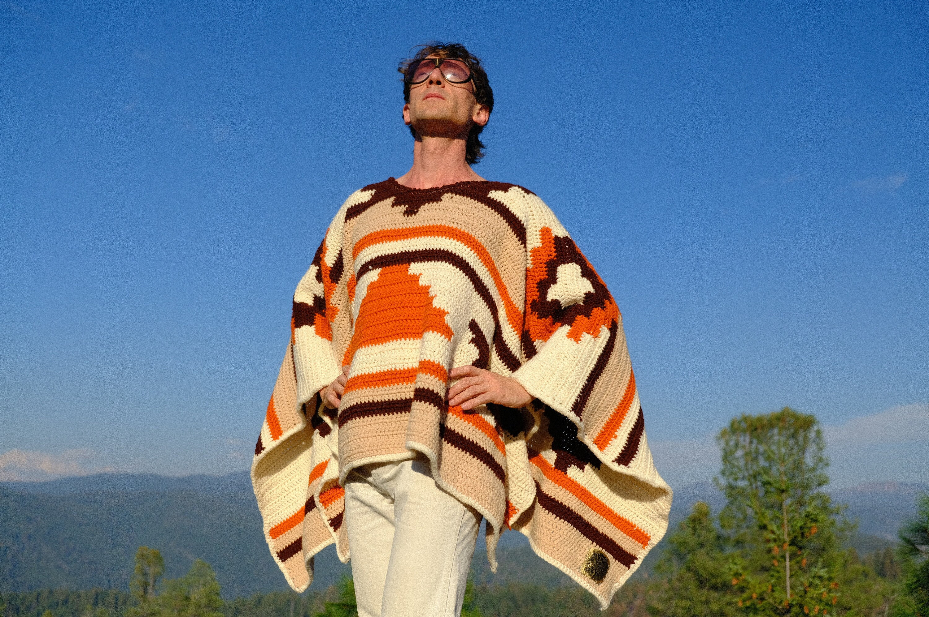 Crochet Poncho Southwest Rug Fantasy Supergraphic M