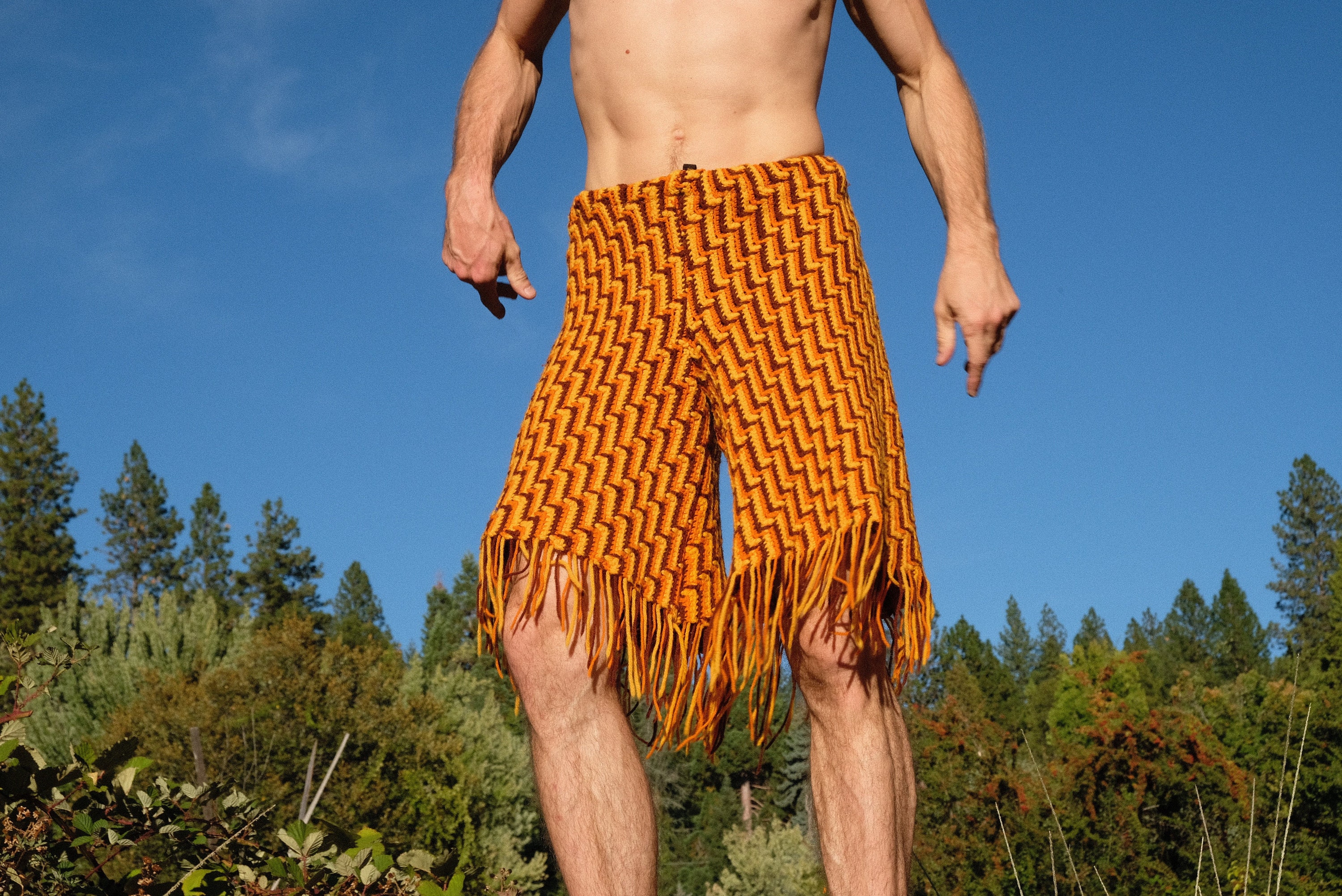 Crochet Shorts Apache Stripes and Fringe Board Shorts XXL