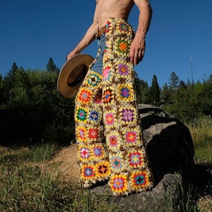 Crochet Chaps Multicolor Patchwork Granny Squares XXL - Etsy