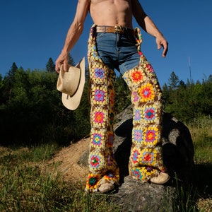 Crochet Chaps Multicolor Patchwork Granny Squares XXL - Etsy