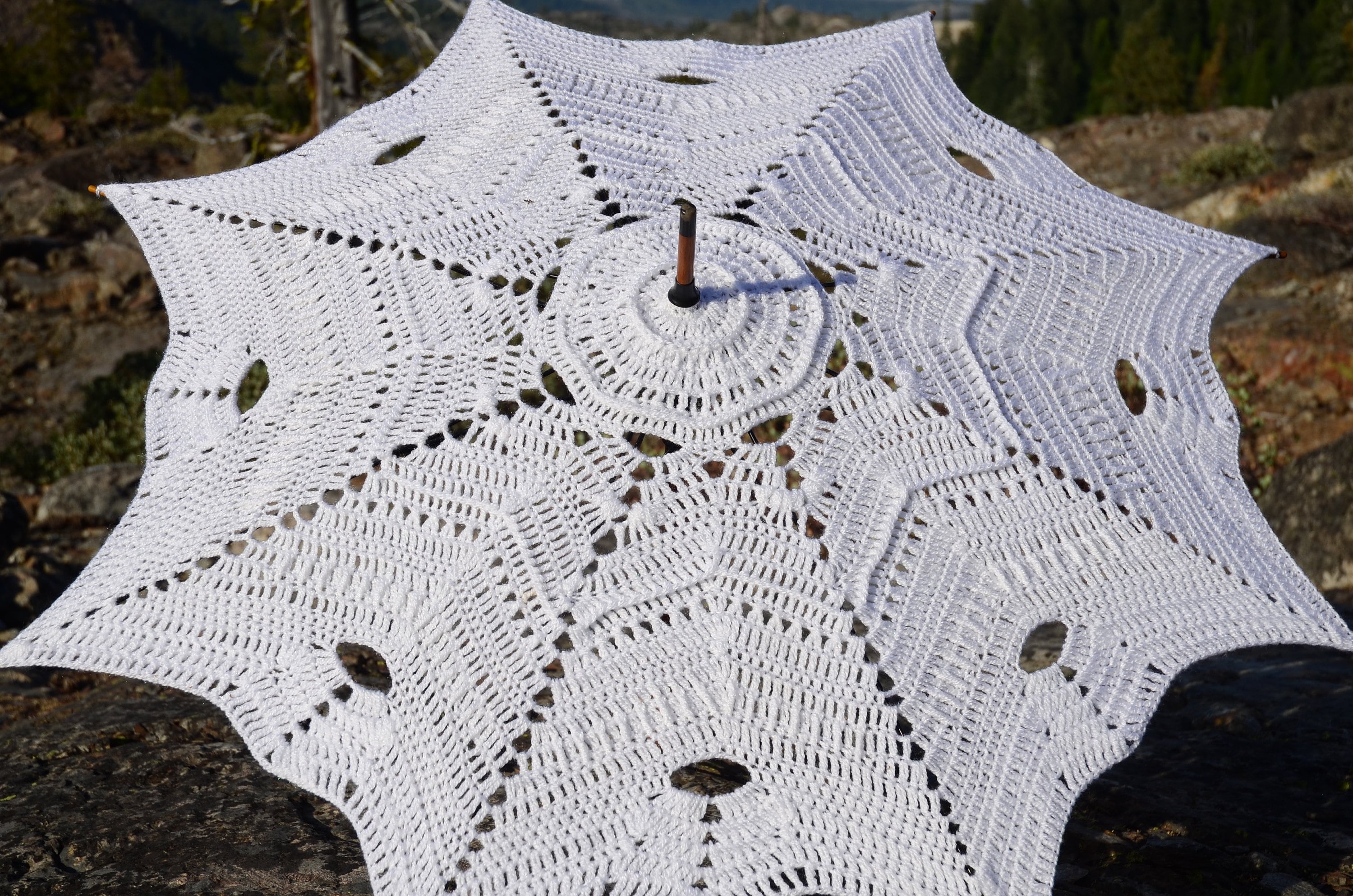 Crochet Parasol White Lace