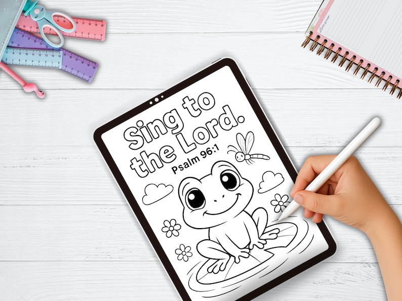 Chibi Bible Animal Coloring Book: 30 Scripture Pages (printable Pngs ...