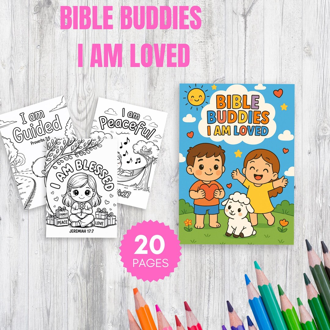 Bible Buddies Coloring Book: Chibi Christian Affirmations (digital ...