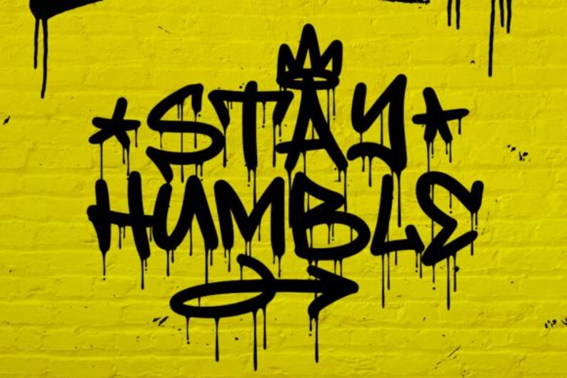 Dripskings Graffiti Font, Display Font, Graffiti Font, Procreate Font ...