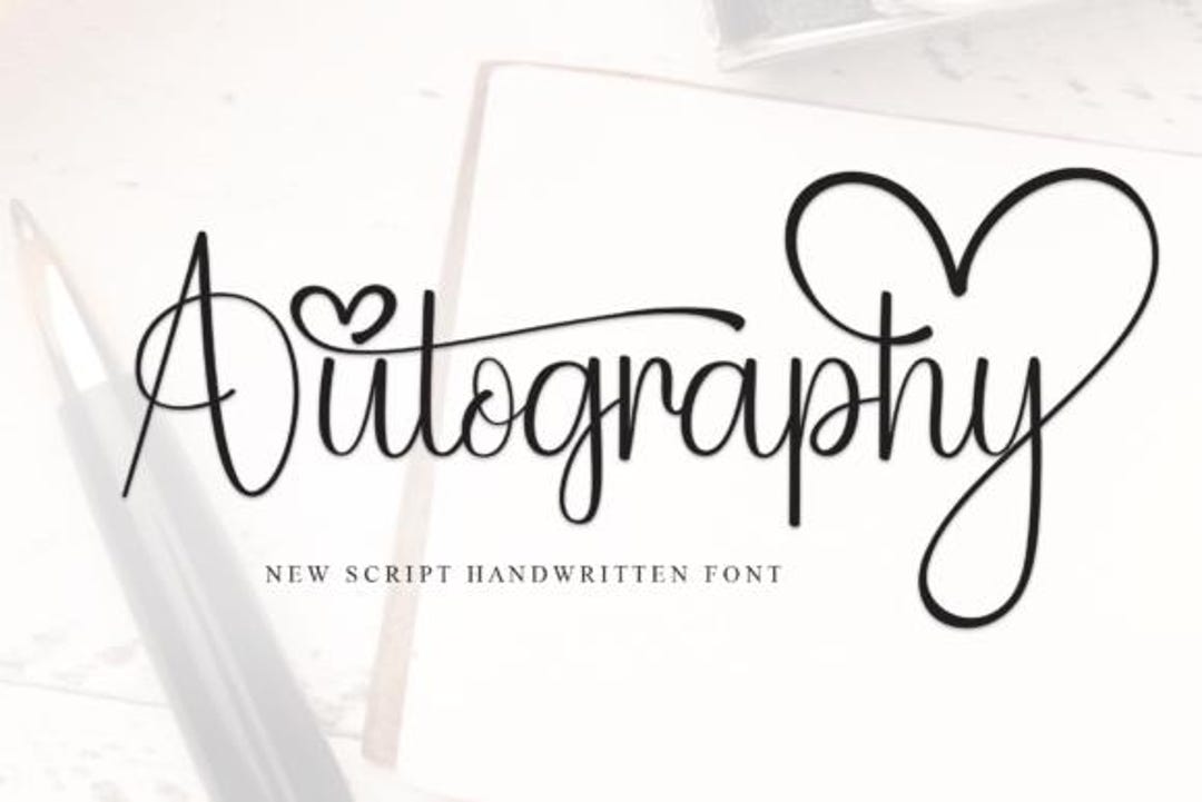 Autography Font Script Font, Cursive Font, Cricut Font, Handwritten ...