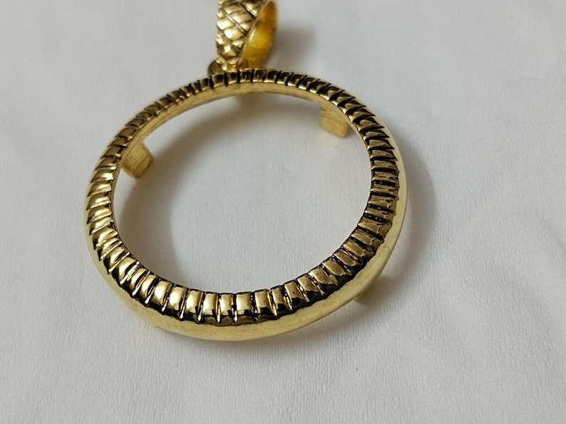 Handmade Sterling Silver Coin Bezel Pendant 18k Gold Plated Bezel - Etsy