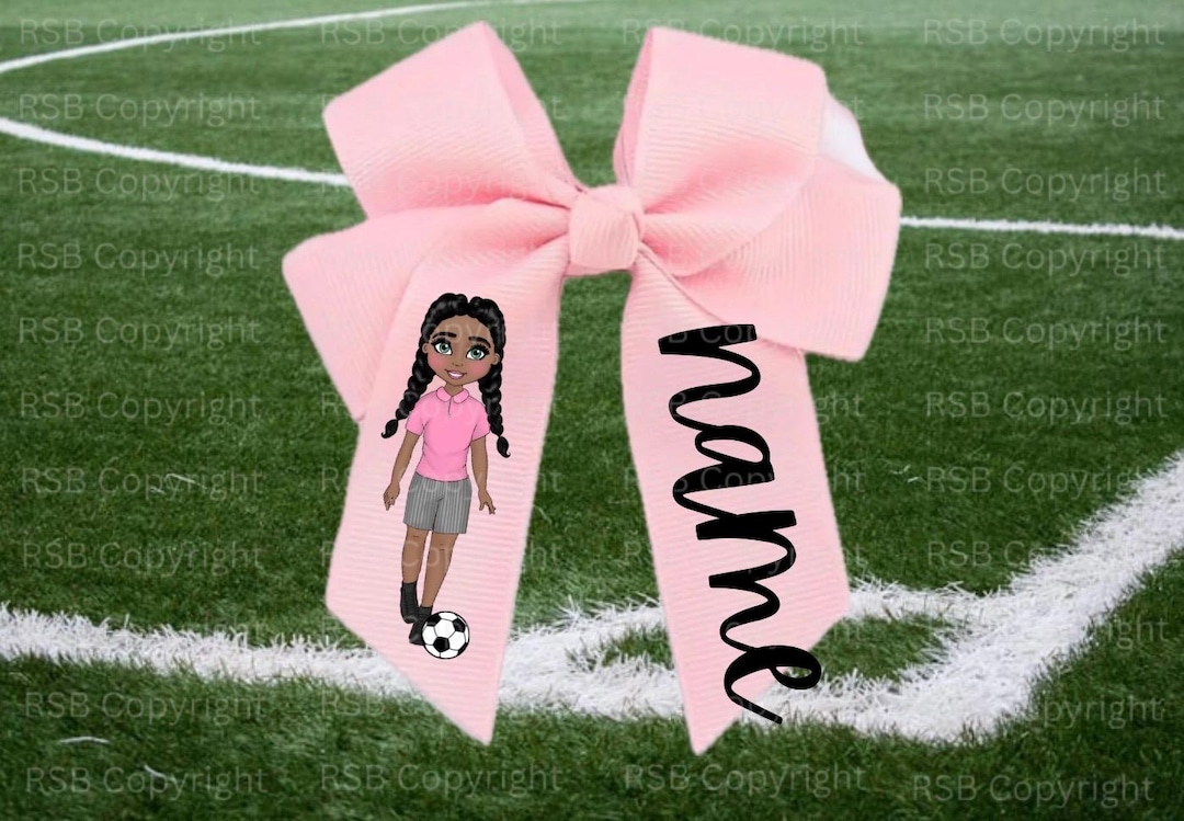 Personalized Football Player Hair Bow: 4-inch Custom Grosgrain Bow ...