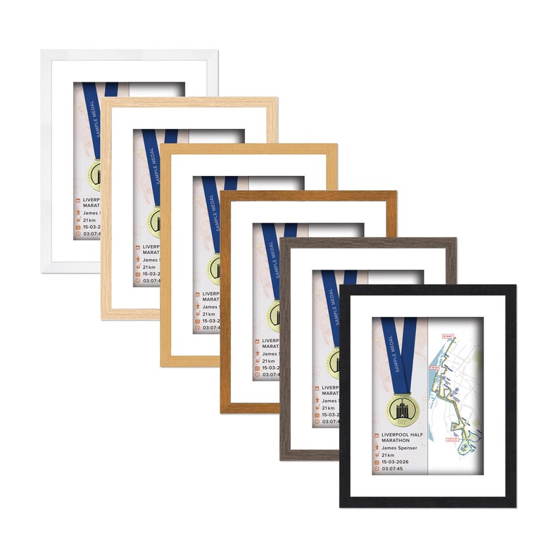 Liverpool Marathon Medal Display Frame | Personalised Gift for Runner ...